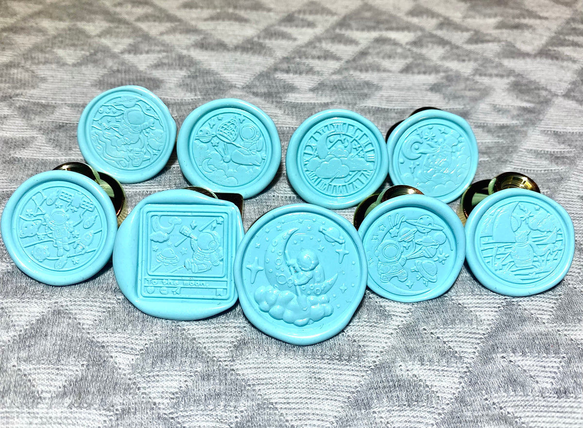 Space & Planet Stamps– Air Of Secrecy Wax Shop