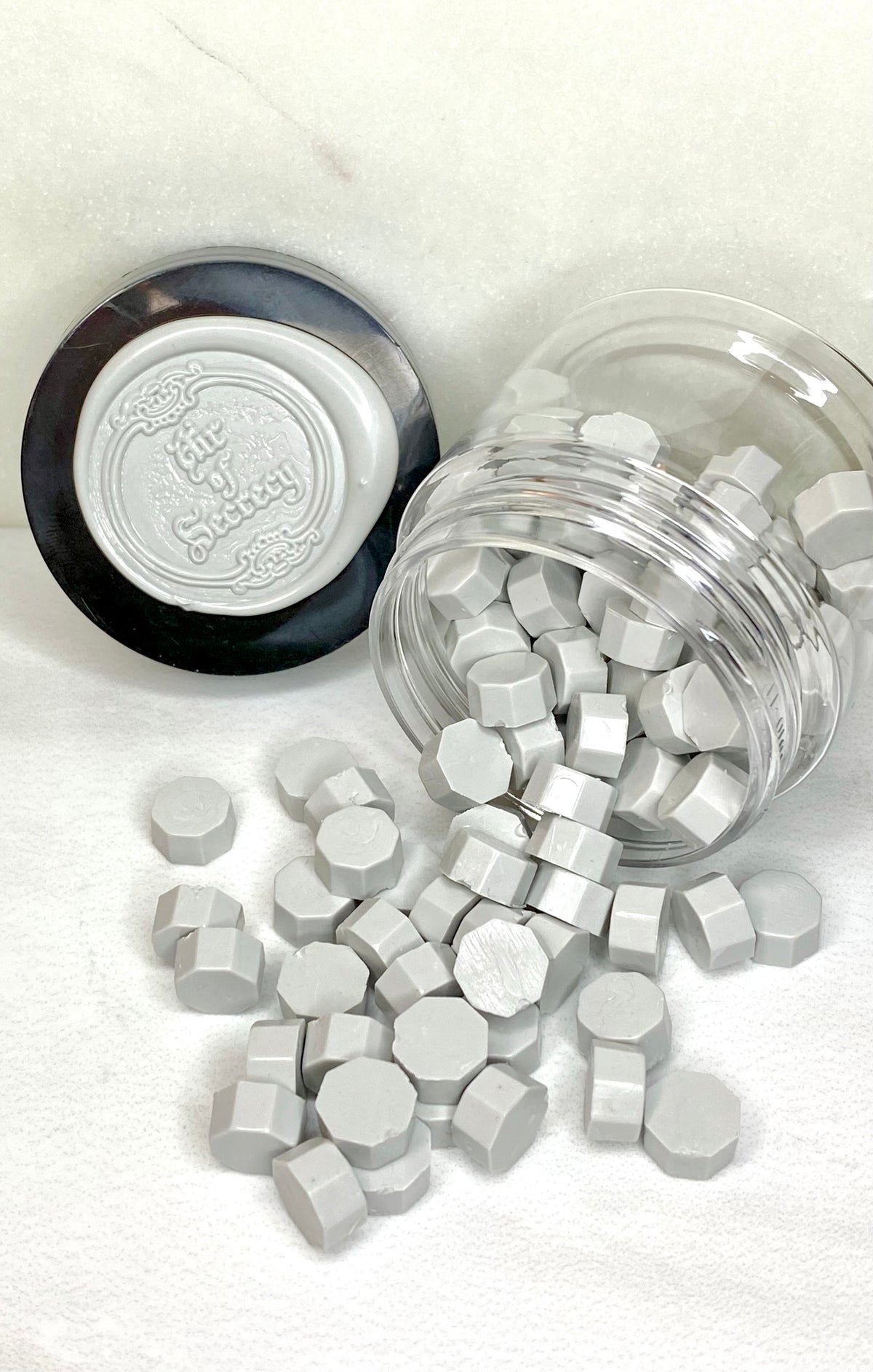 100 Count Shark-Fin Gray Sealing Wax Beads– Air Of Secrecy Wax Shop